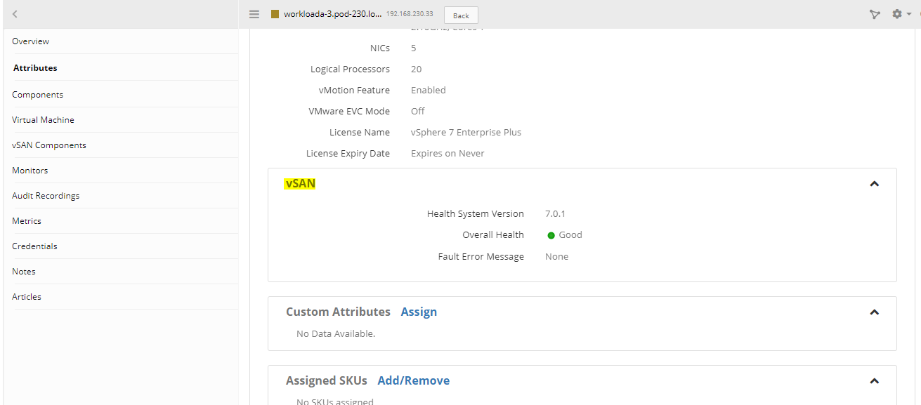 VMware vSAN | OpsRamp Documentation